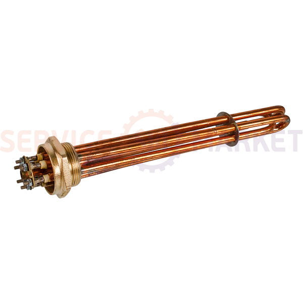 Heating element block 6000W 220-380V (copper), L=295mm nut 1.5" (48mm ...